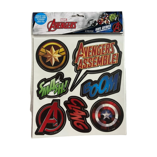 Marvel Avengers Vinyl Cutouts, 14 Pcs - Walmart.com