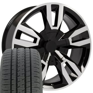 22 inch Black 5922 OE Wheels & Goodyear Tires Fits GM Trucks High ...
