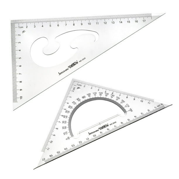 Triangle Ruler Square Set 30/60, 45/90 Degrees 17cm/18cm Triangle ...