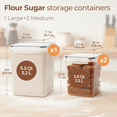 3-Piece Airtight Food Storage Container Set for Kitchen & Pantry ...