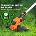 "BENTISM 12"" Cordless Grass Cutter/Edger, 20V 2Ah Battery Powered ...
