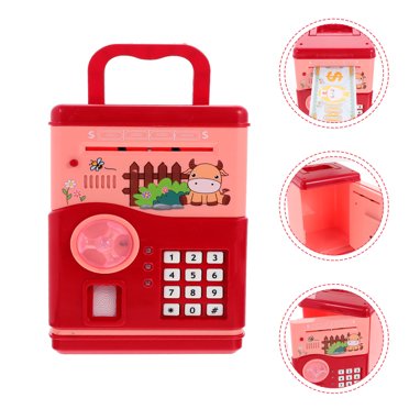 Kid's Coin Bank Locker Safe with Single Digit Combination Lock and Key ...