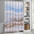 Abstract Transparent Fluid Shower Curtain Set, Waterproof Shower ...