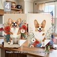 4th of july dish towels A dog sitting in front of a bouquet of flowers ...