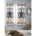 Country Star Blue Curtains 72 Inch Length, Sheer Curtains for Bedroom ...