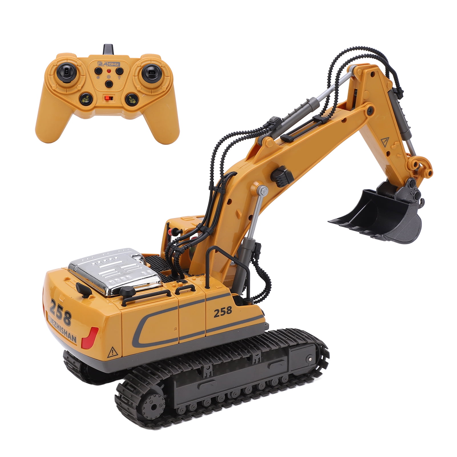 Excavadora de construcción RC, excavadora 1/20 con rotación de 680 canales, excavadora sobre ...