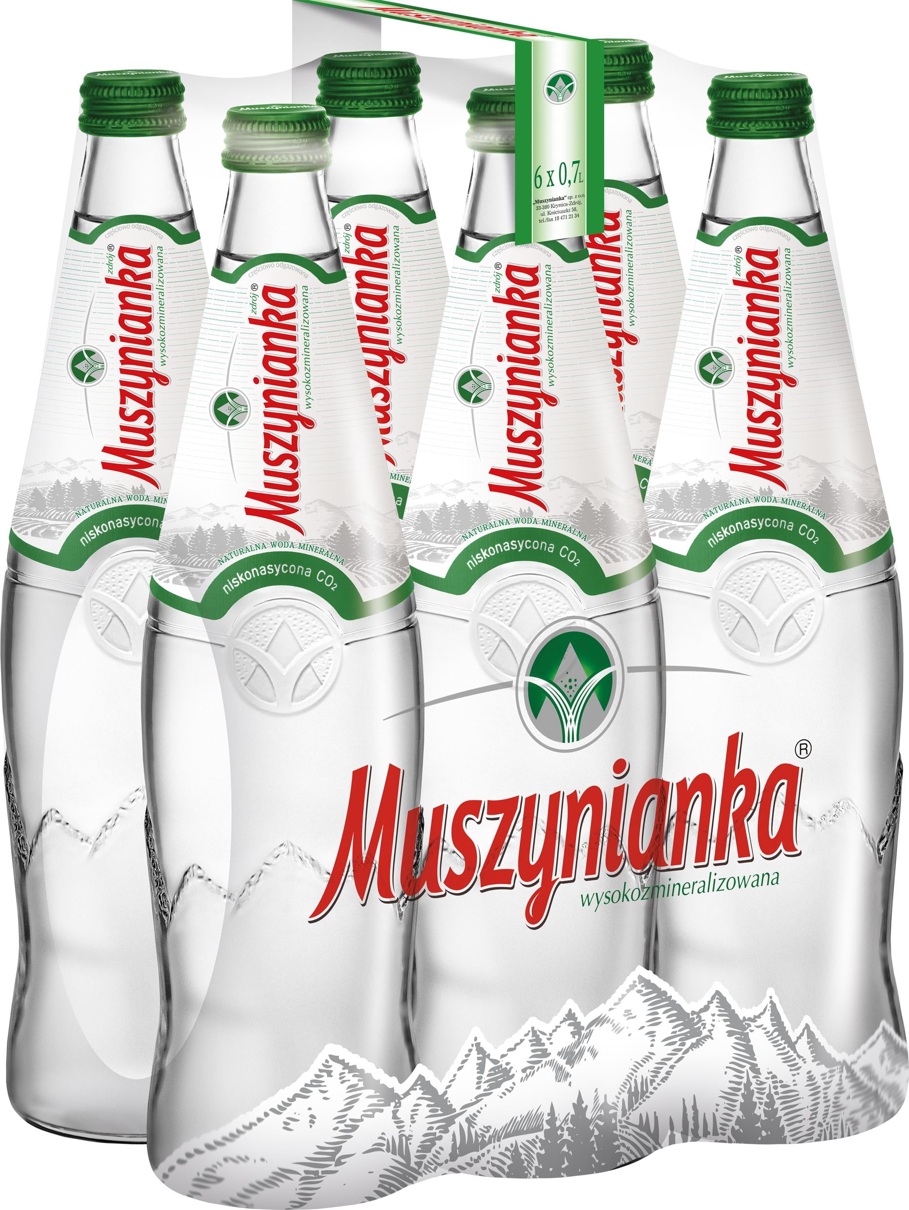 Muszynianka Natural Mineral Water, Lightly Carbonated, High in ...