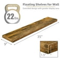 Sorbus Extra Long Floating Rectangle Shelves – 35" L x 9" D x 1.5" H ...