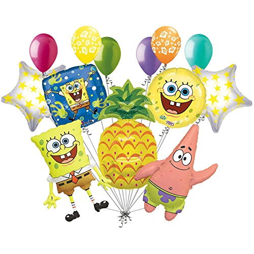 13pc Spongebob Patrick Pineapple Balloon Bouquet Party Happy Birthday ...