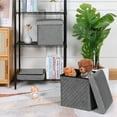 ANMINY Foldable Velvet Tufted Storage Ottoman Cube, Space-Saving Foot ...