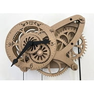 Wood Trick 3D Pendulum Wall Clock Wooden Model Mechanical Self Building ...