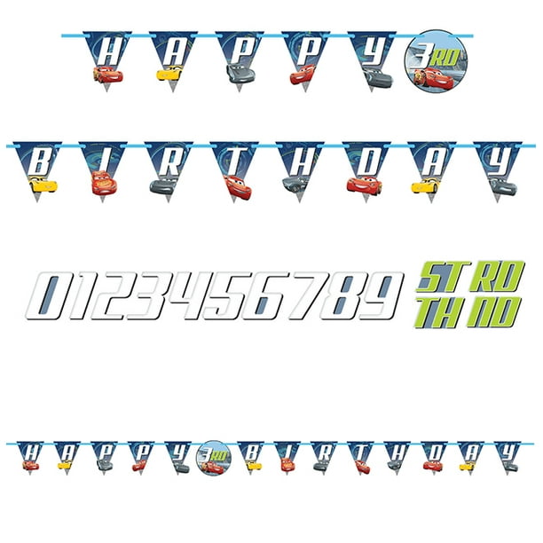 Disney Cars 3 Jointed Letter Banner - Walmart.com