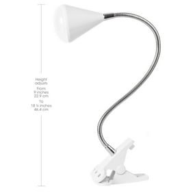 Flashy Flexible Gooseneck LED Clip Light Desk Lamp Metallic - Walmart ...