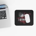 Distressed American Flag Red Line Mouse Pad 9 x 8 Inch, Patriotic USA ...
