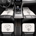 4-Piece Car Floor Mats Set, Happy Cartoon Flower Crystal Velvet ...