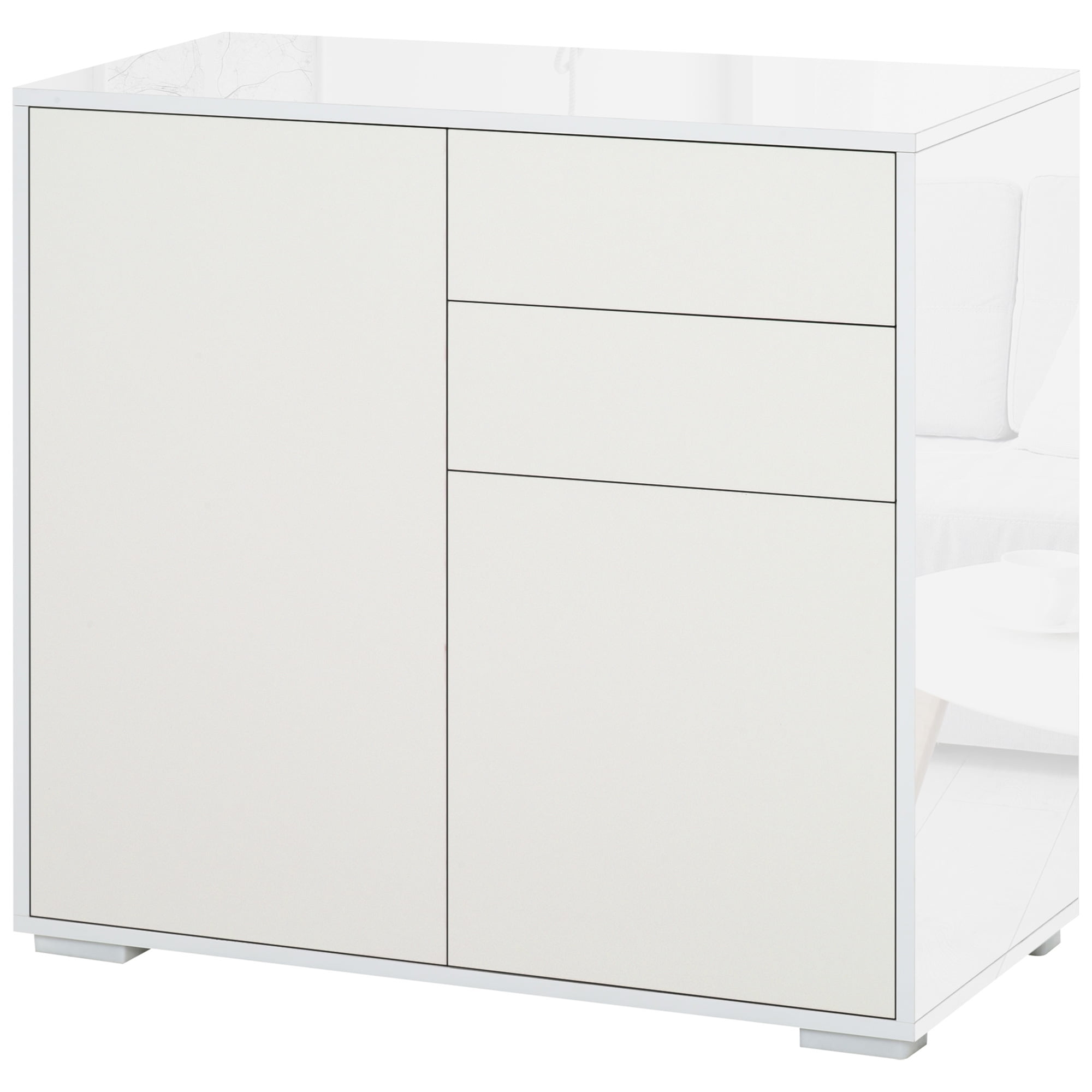 Click here for Homcom High Gloss Buffet Sideboard With Drawers Ki... prices