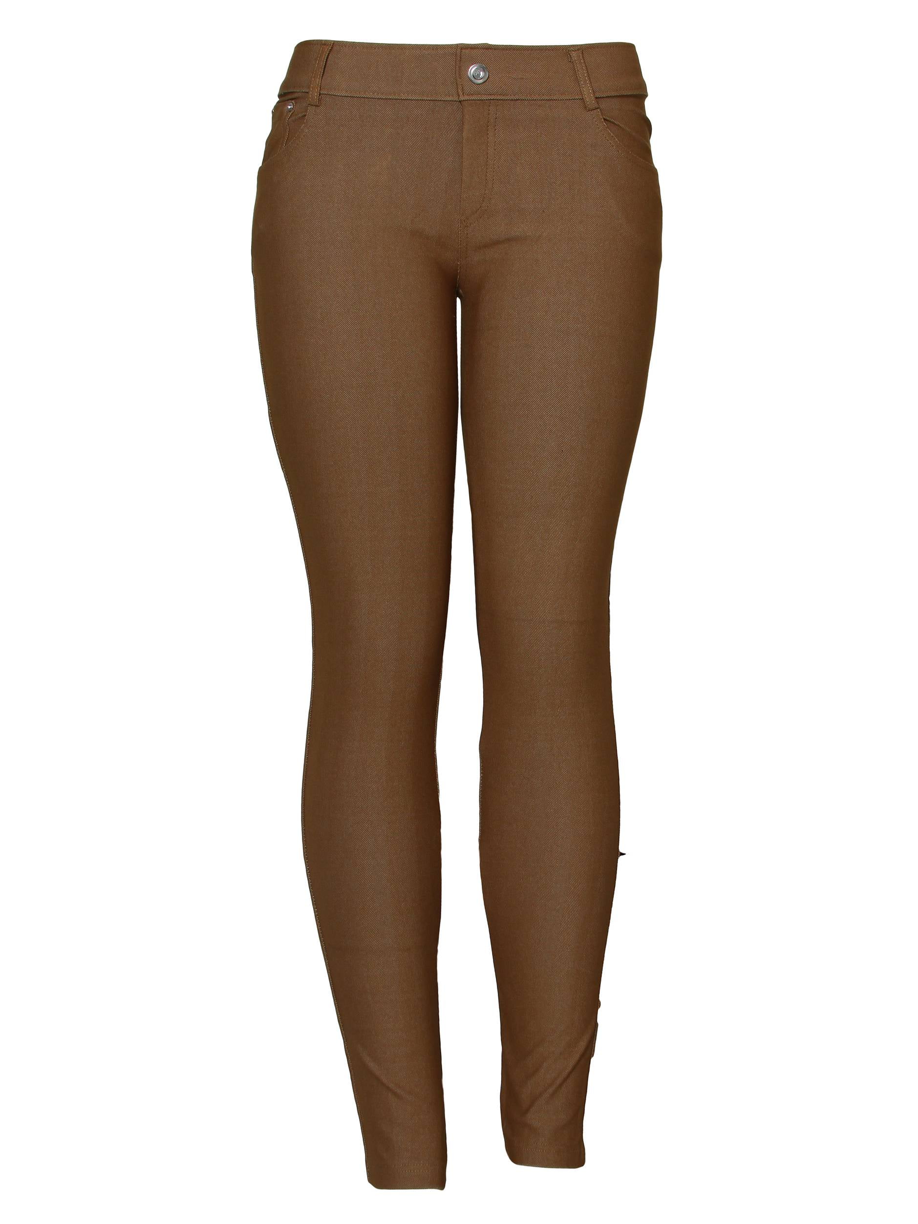 Womens Fashion Fitted Jeggings - Khaki - Small/Medium - Walmart.com