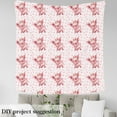 YST Pink Pig Fabric By The Yard Cartoon Animal Upholstery Fabric Cherry Blossoms Decorative ...