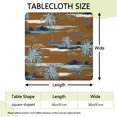 Bohemian Tablecloth Square Artistic Hippie Style, Waterproof Vinyl Tab ...