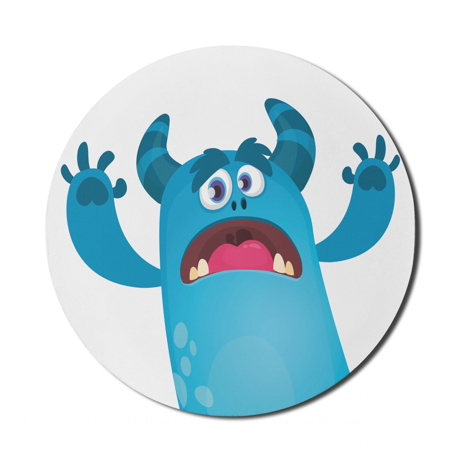 Alien Mouse Pad for Computers, Roaring Monstrous Character on Plain ...