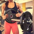 RitFit 85 lb Olympic Rubber Weight Plates for Barbell, 2-Inch Grip ...