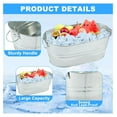 4PCS 4 Gallon Galvanized Tub Champagne Bucket with Carry Handle Large ...