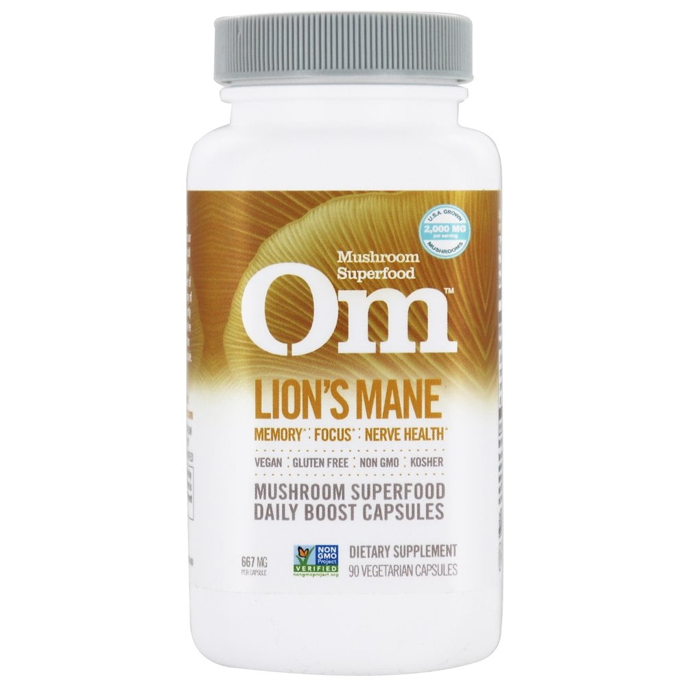 Om - Lion's Mane Mushroom Superfood Daily Boost 2000 mg. - 90 Vegetarian Capsules | Walmart Canada