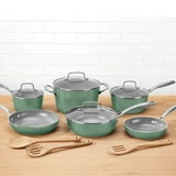 Cuisinart 13-Piece Nonstick Ceramic Cookware Set with Stainless Steel ...