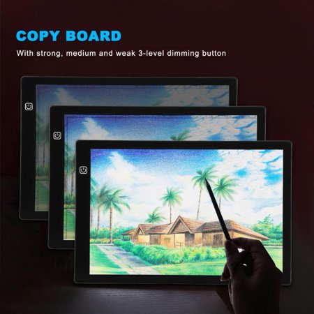 Wchiuoe LED Copy Board, A4 Adjustable Brightness Transparent Animation ...