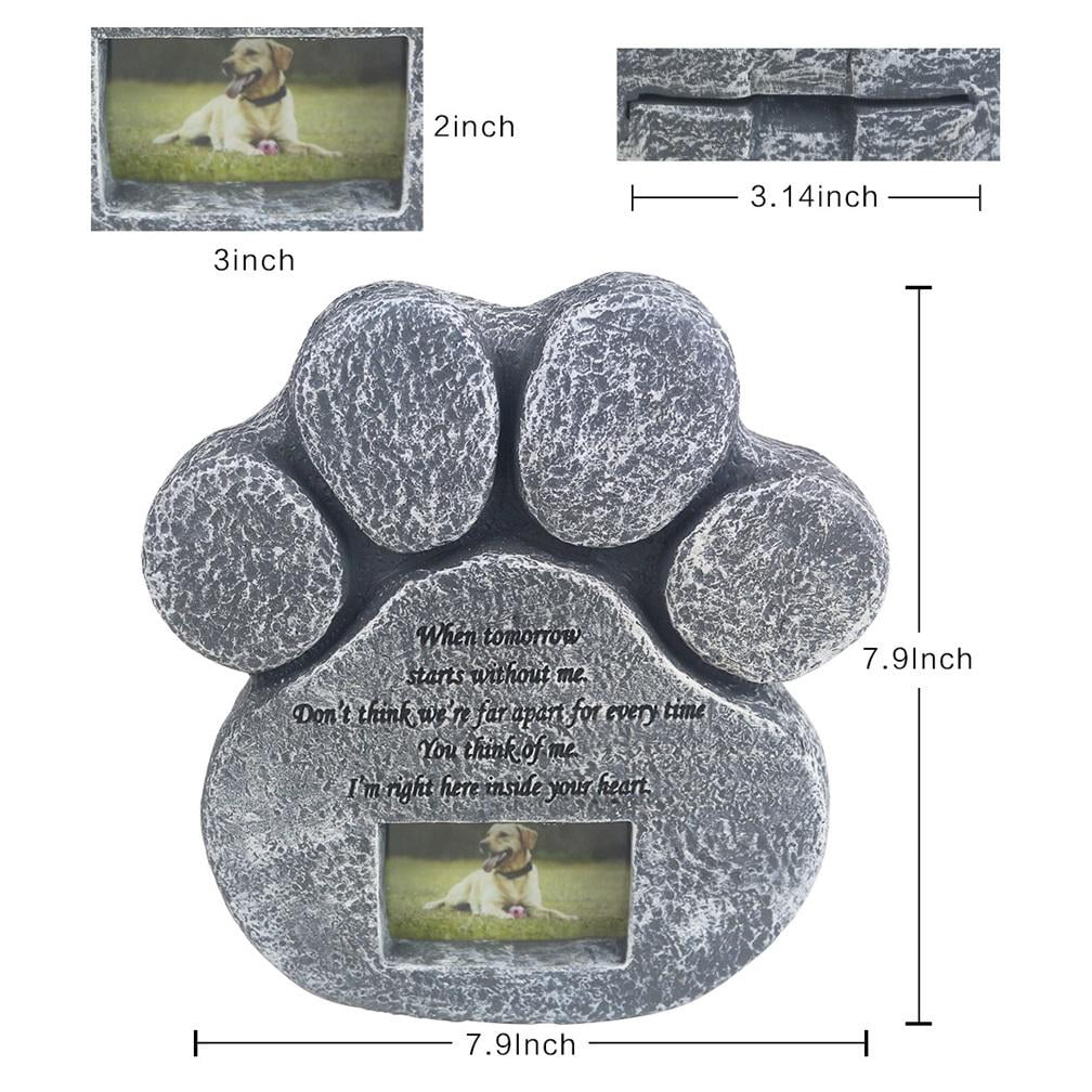 Pet Memorial Headstone Paw Shaped Headstone Garden Decoration Ornaments ...
