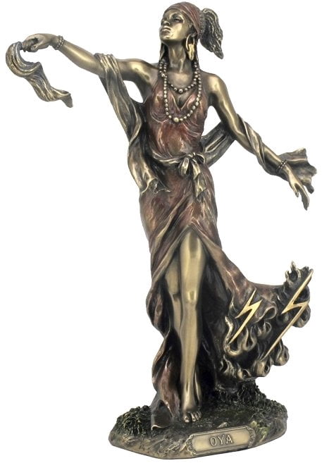 Oya - Goddess of Wind, Storm and Transformation Figurine, Bronze Color ...