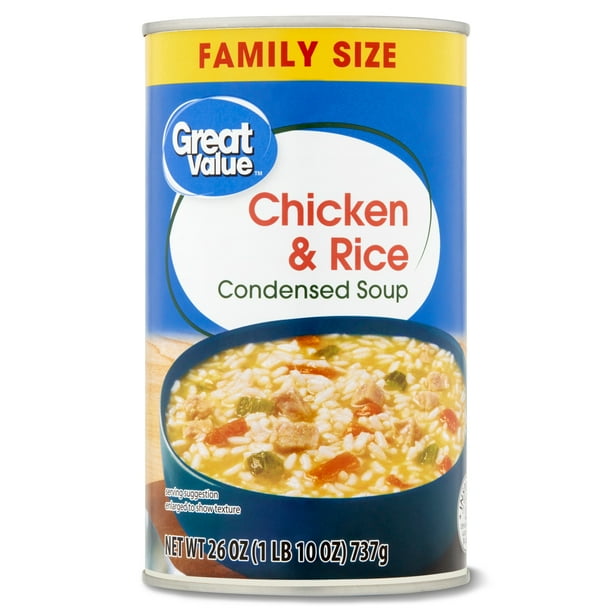 Great Value Chicken and Rice Condensed Soup, 26 oz - Walmart.com