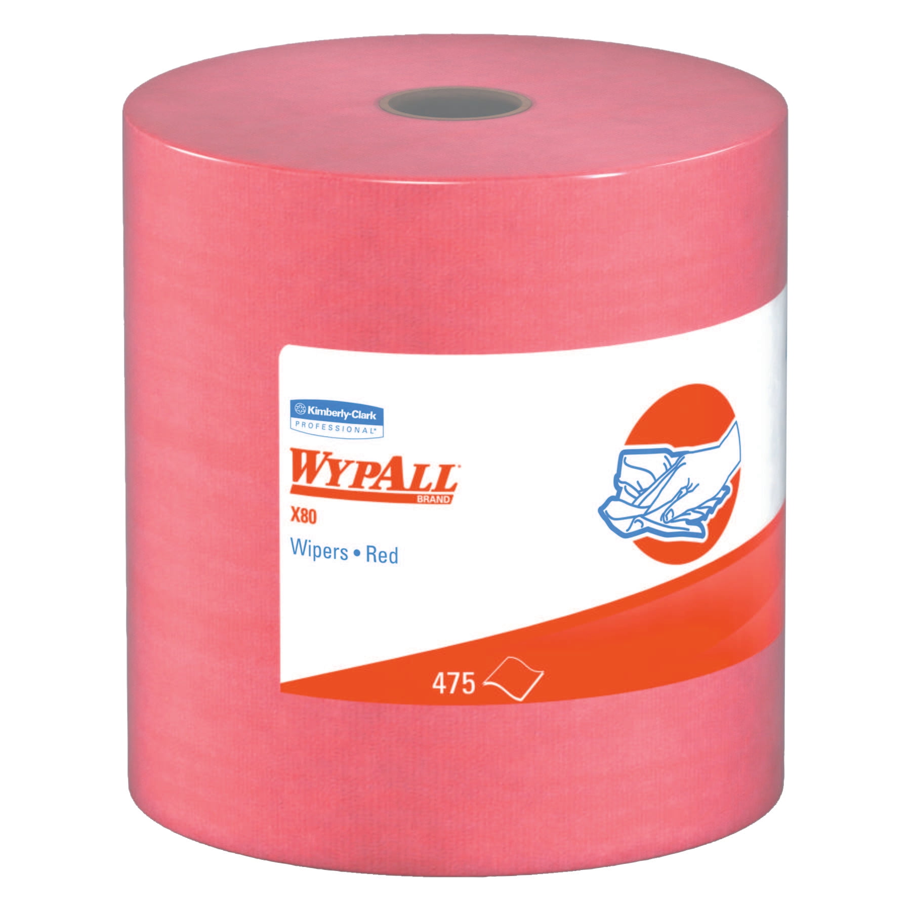 Wypall X80 Reusable Wipes 41055 Extended Use Cloths Jumbo Roll Red