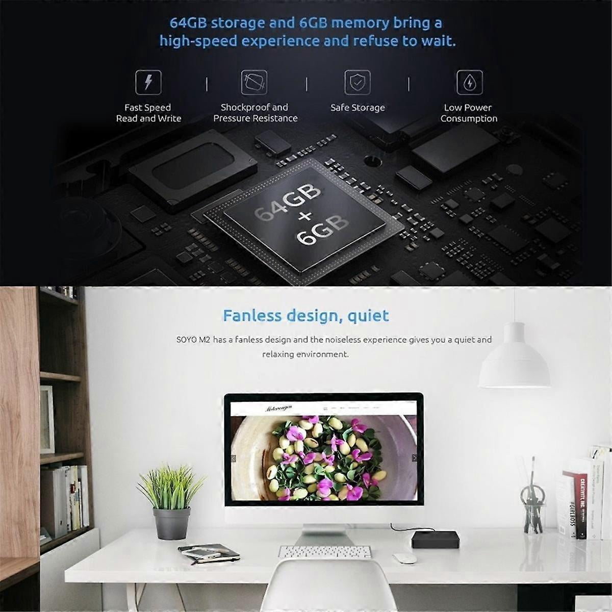 Click here for Hjw M2 Mini Pc For N3350 Cpu 6g Ram 64g Rom Vga Us... prices