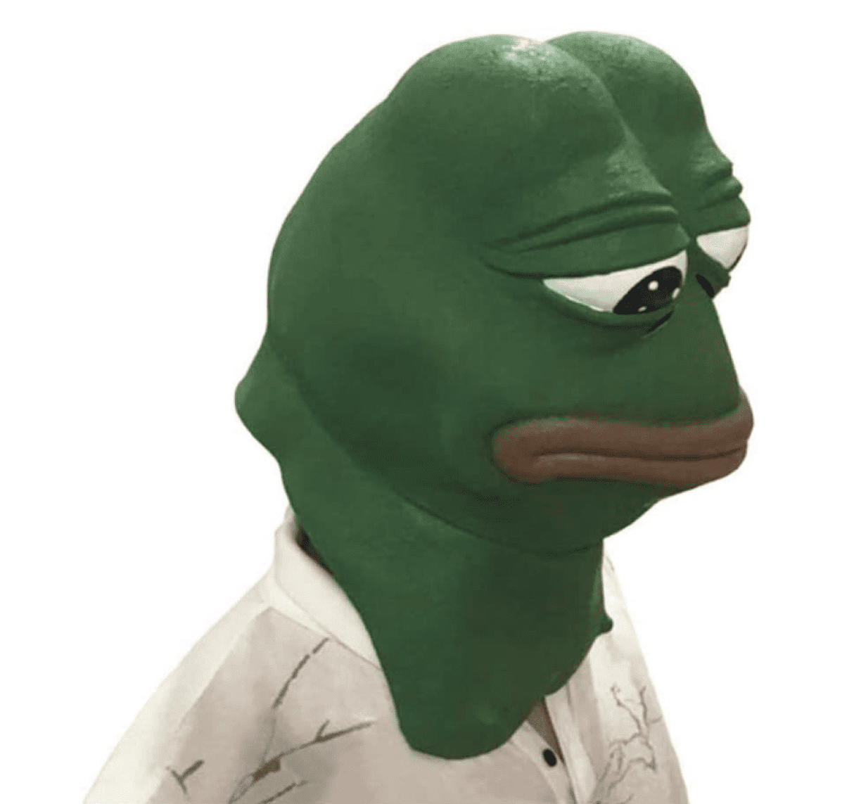 Buy Realistic Rubber Animal Frog Latex Mask, Comic Frog Troll Face Meme ...