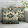 Nawypu Set of Brown Turquoise South Western Ethnic Throw Pillow Covers ...