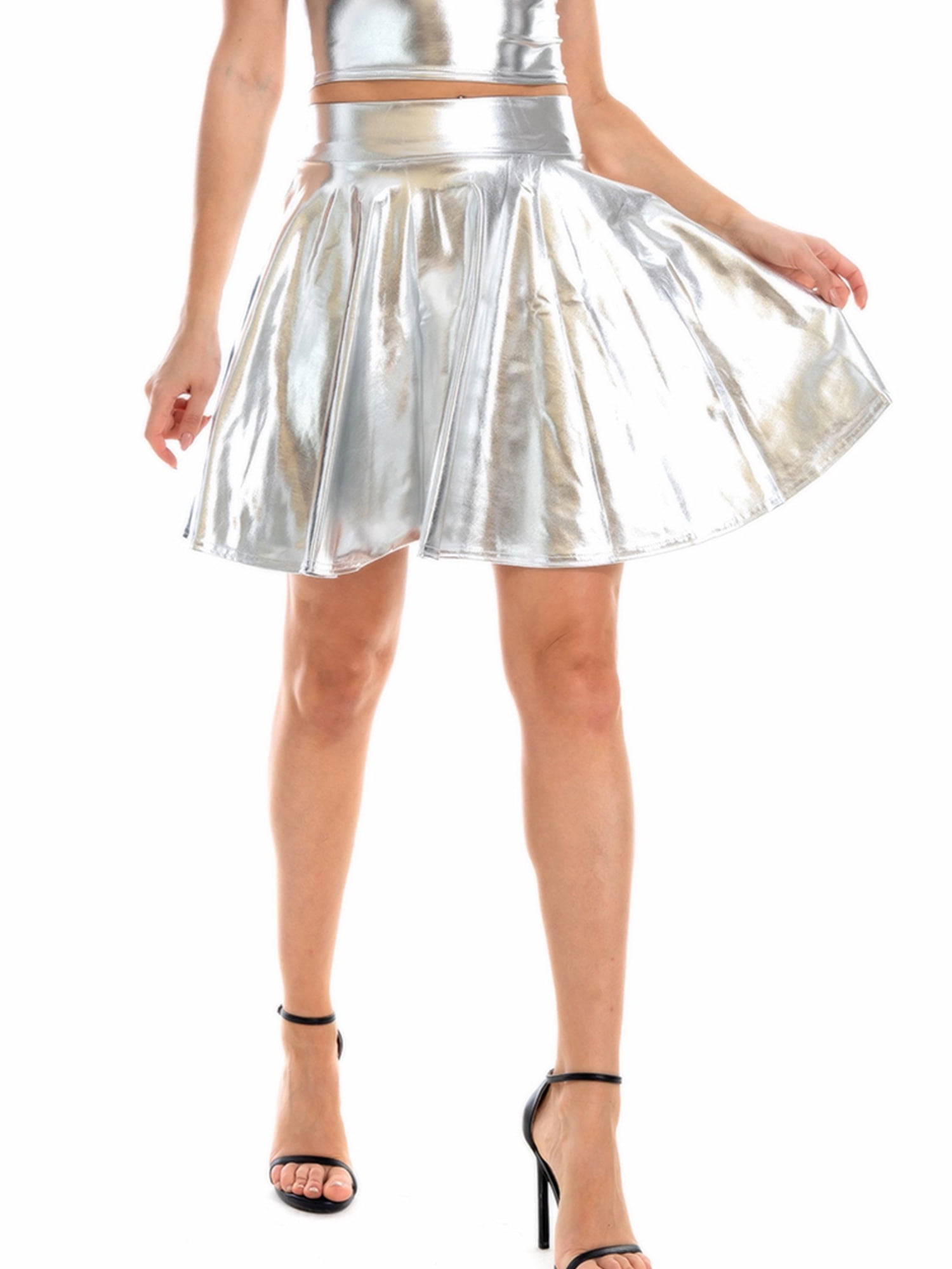 DYMADE Women's Party Nightclub Stage Cheerleaders Dance Pleated Skirts ...