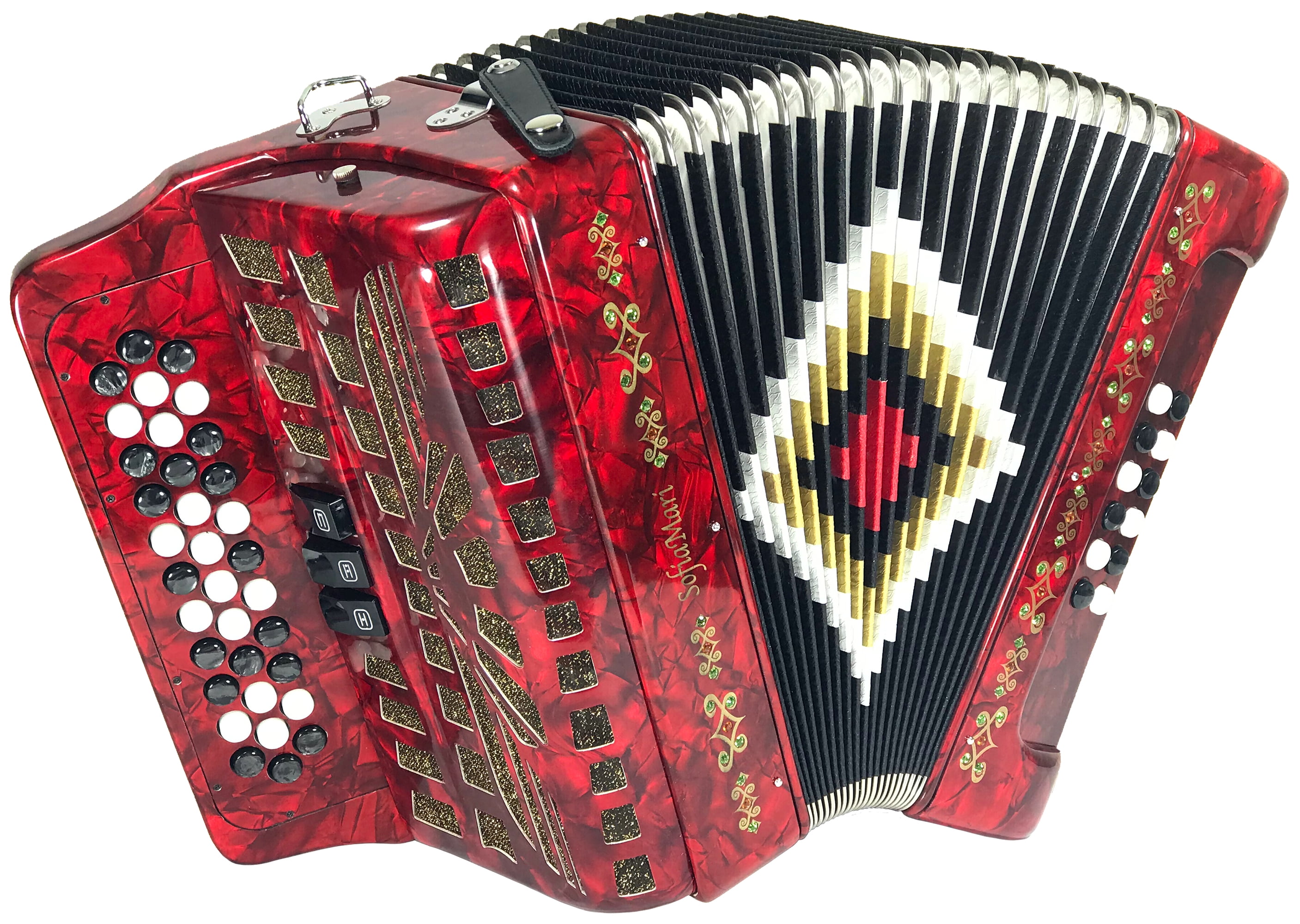SofiaMari NSM3412 Accordion Package: 34 Button, 12 Bass, 3 Switch ...