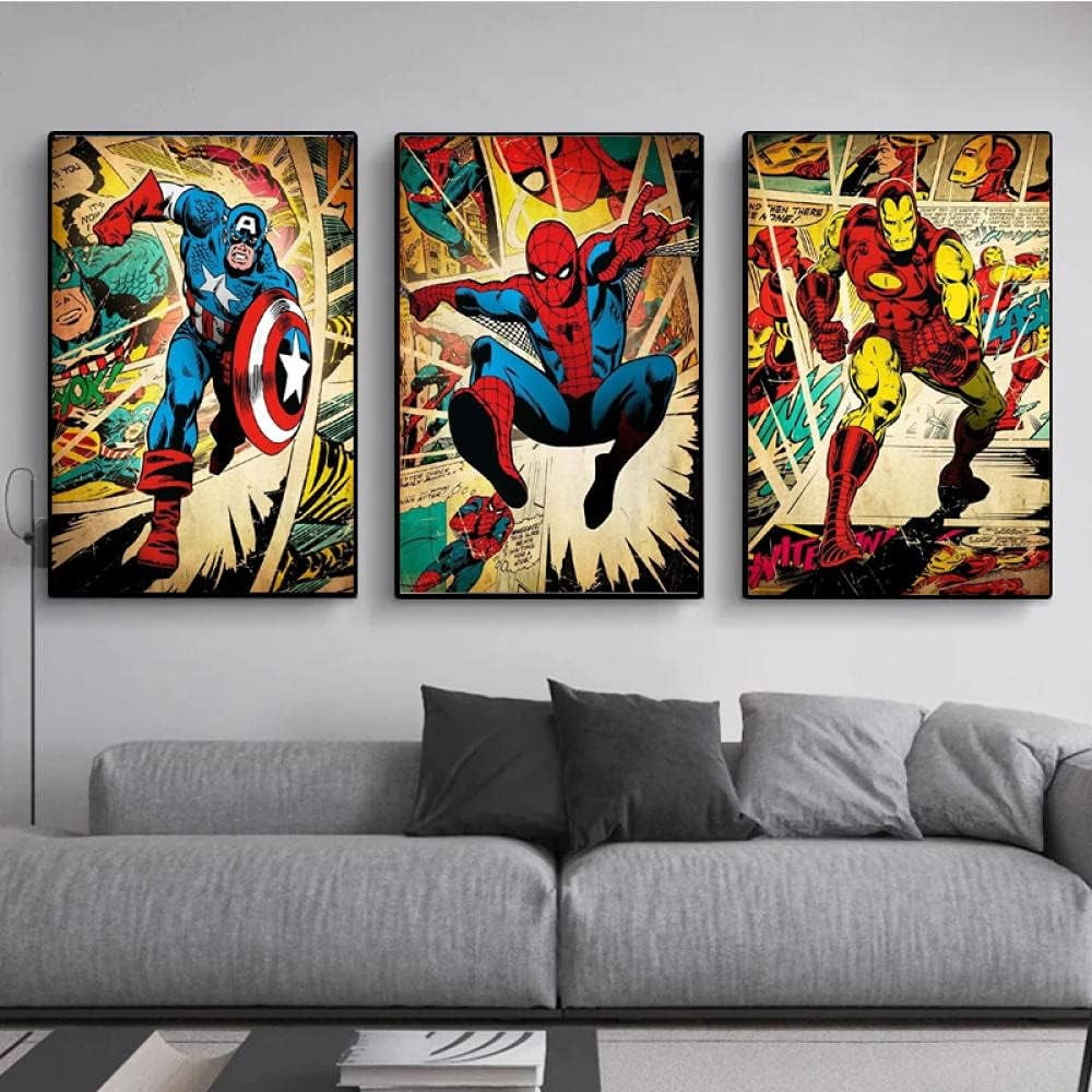 Click here for Hshdldf Superhero Comic Canvas Painting Retro Post... prices