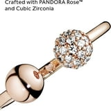 PANDORA Polished & Pave Bead Open Ring Size 7 - 188316CZ-54 - Walmart.com