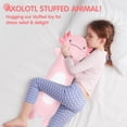 36" Giant Pink Axolotl Stuffed Animal, Cute Soft Long Axolotl Plush ...