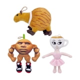 Orange Muscle Man Toy, Italian Brainrot Figure Plush Soft Stuffed ...