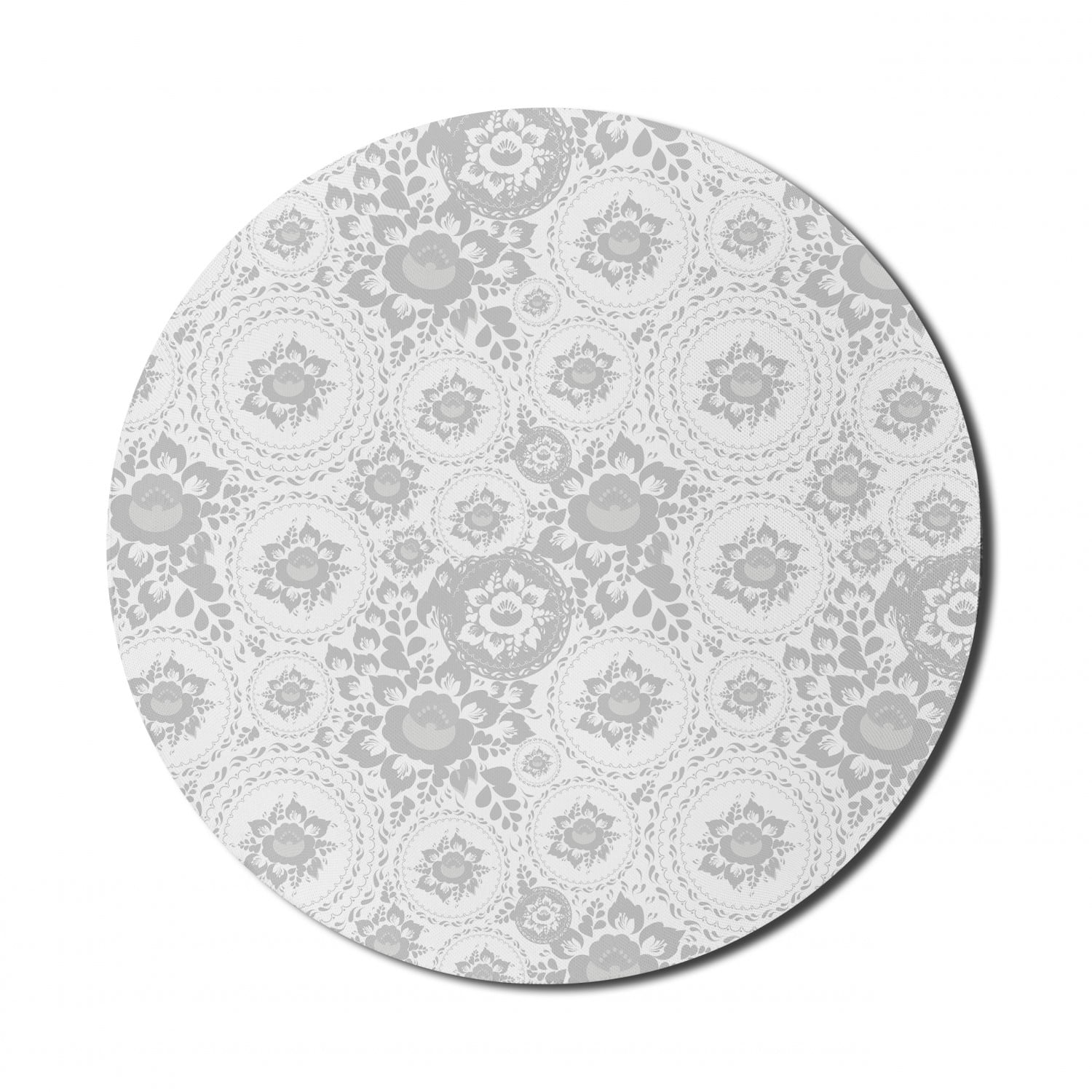 Grey Mouse Pad for Computers, Shabby Form Medieval Slavic Monochrome ...