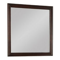 Benjara Rectangular Molded Wooden Frame Dresser Top Mirror, Cherry ...