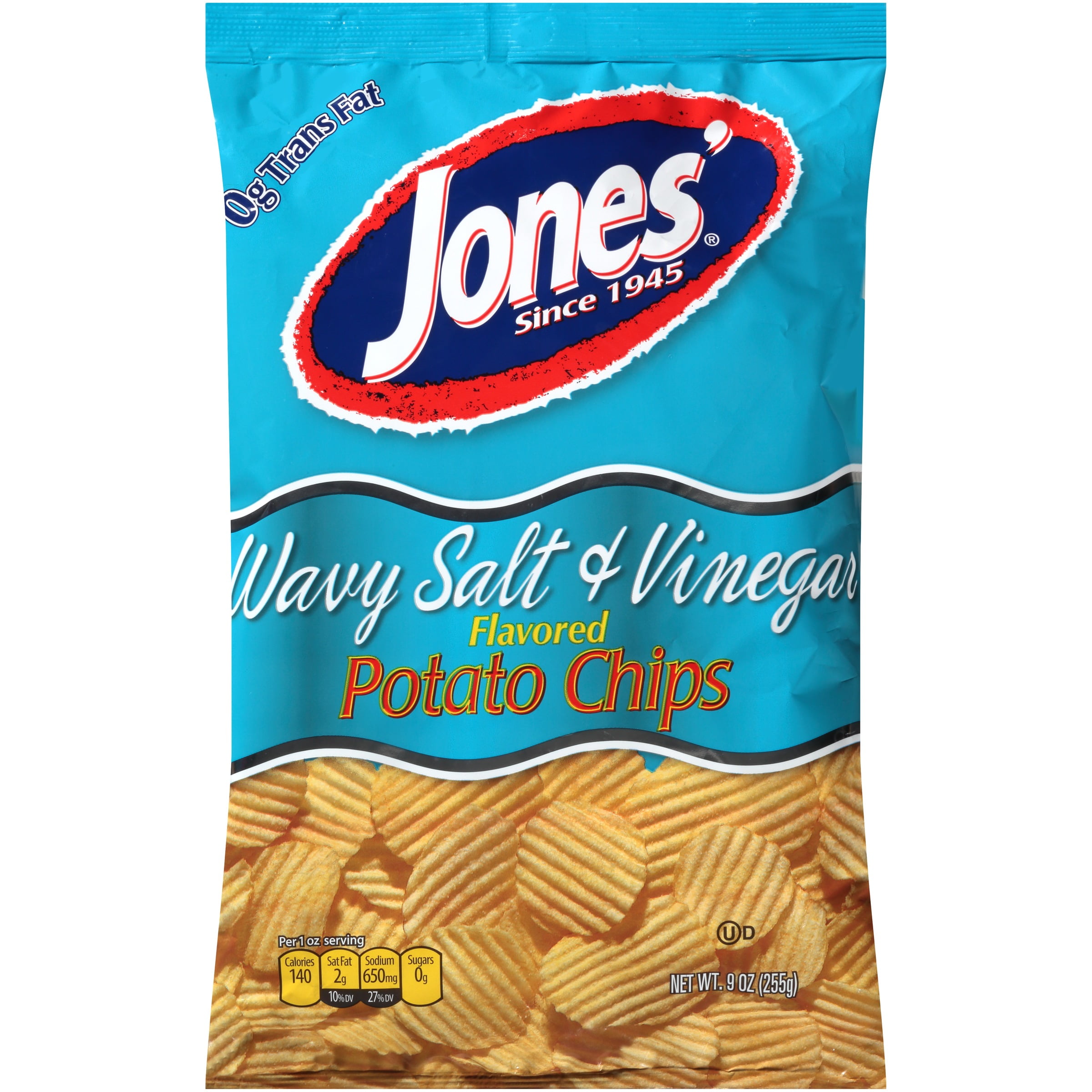 Jones' Wavy Salt & Vinegar Potato Chips, 9 Oz. - Walmart.com