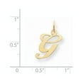 14k Yellow Gold Medium Fancy Script Initial G Charm - .5 Grams ...