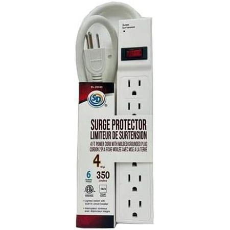 SD POWER STRIP 6-OUTLETS 4FT | Walmart Canada