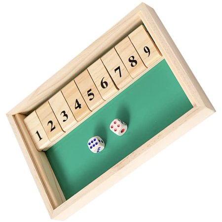IBAOLEA1 Set Dice Game Wooden Board Game Classic Number Flip Tiles ...