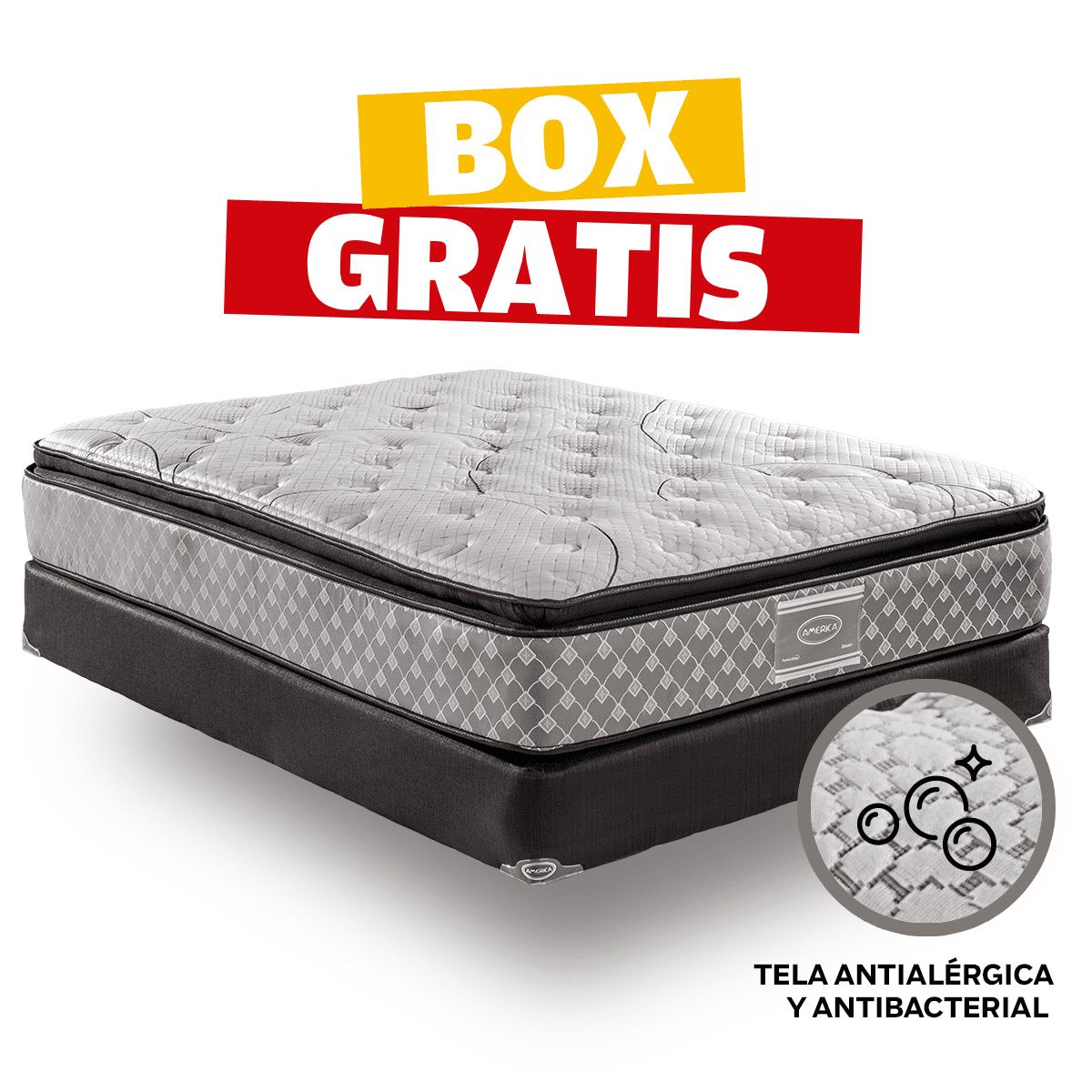 Colchon y Box Matrimonial - Bauer America America Bauer | Walmart en línea