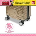 Disney Minnie Mouse 3 Piece Rolling Luggage Set, Textured Hardshell ...